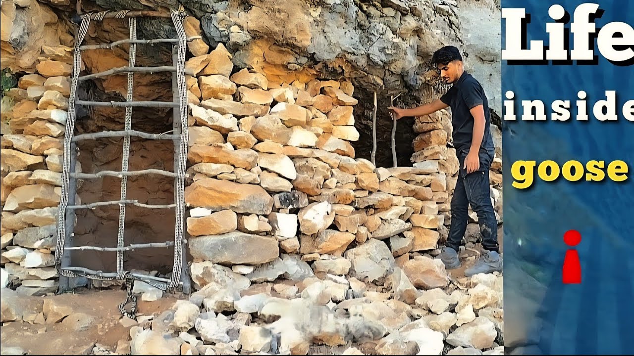 "From scratch to building a stone cave in the heart of the mountain ...