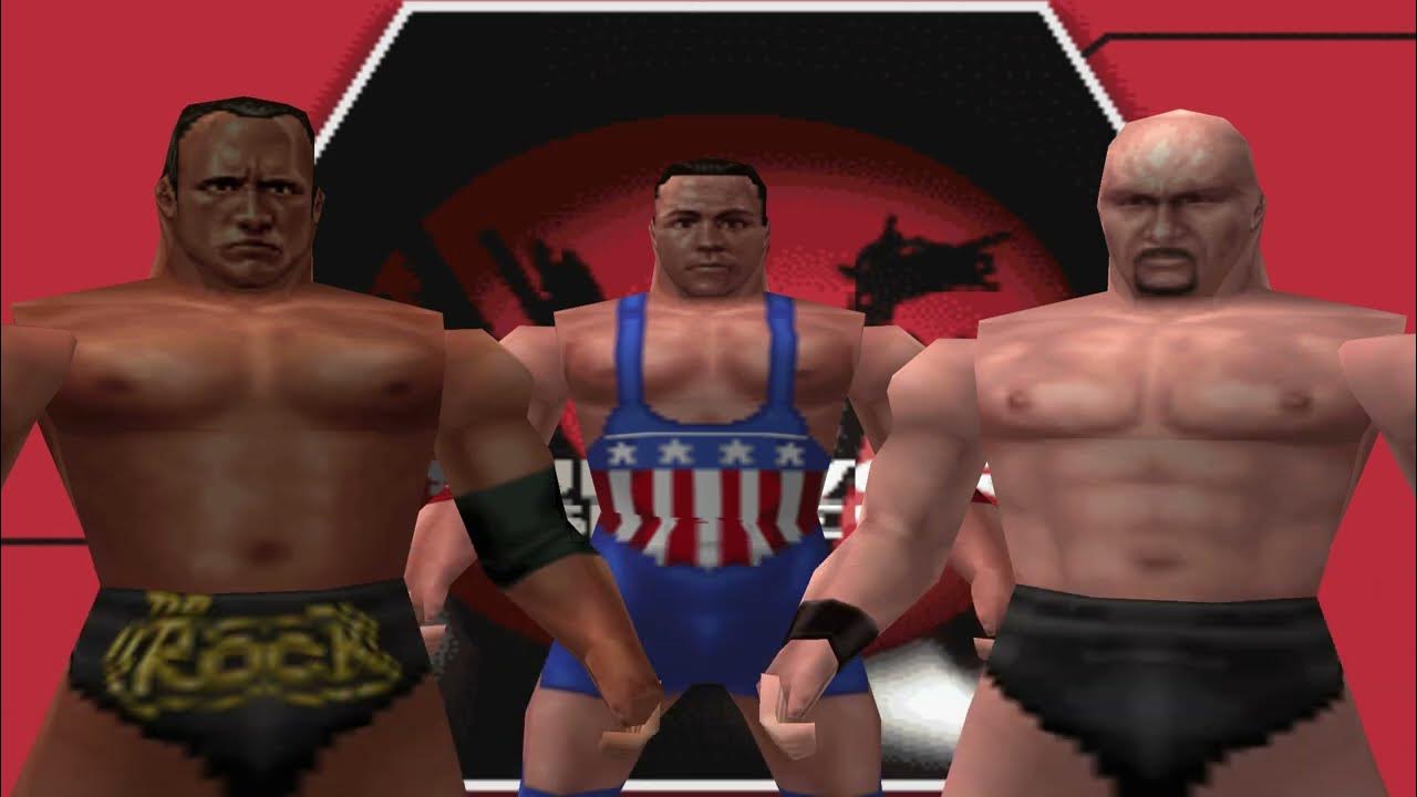 WWF No Mercy - Stone Cold vs The Rock vs Kurt Angle - YouTube