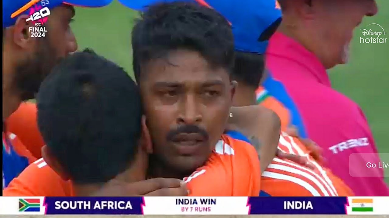 Hardik Pandey crying after historic win against South Africa in Final ...
