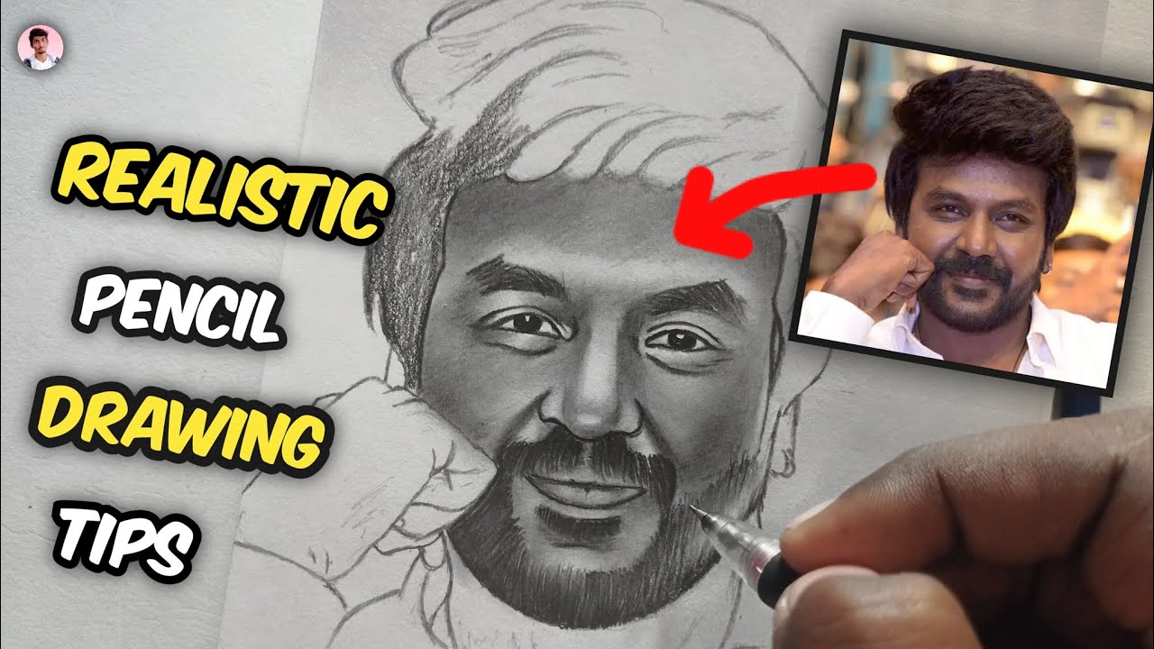 Realistic pencil drawing tips in tamil |#realisticportraitdrawing # ...