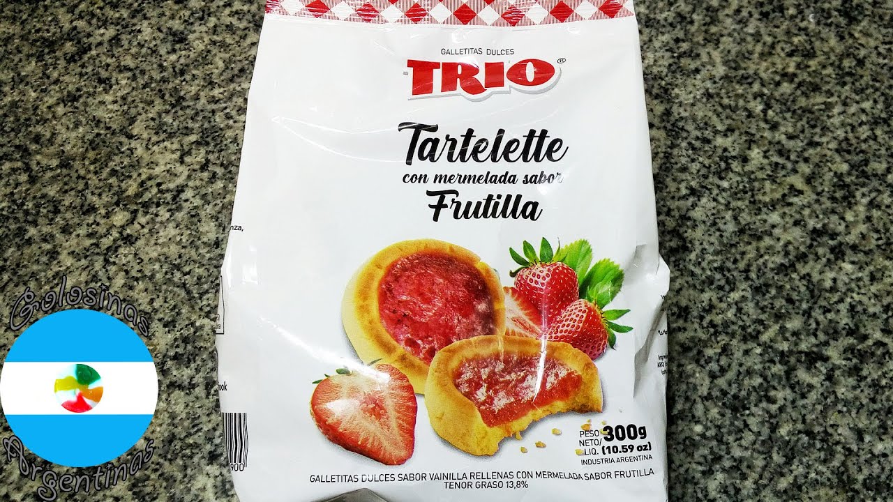 Trio Tartelette Frutilla Galletitas Dulces Rellenas con Mermelada - YouTube