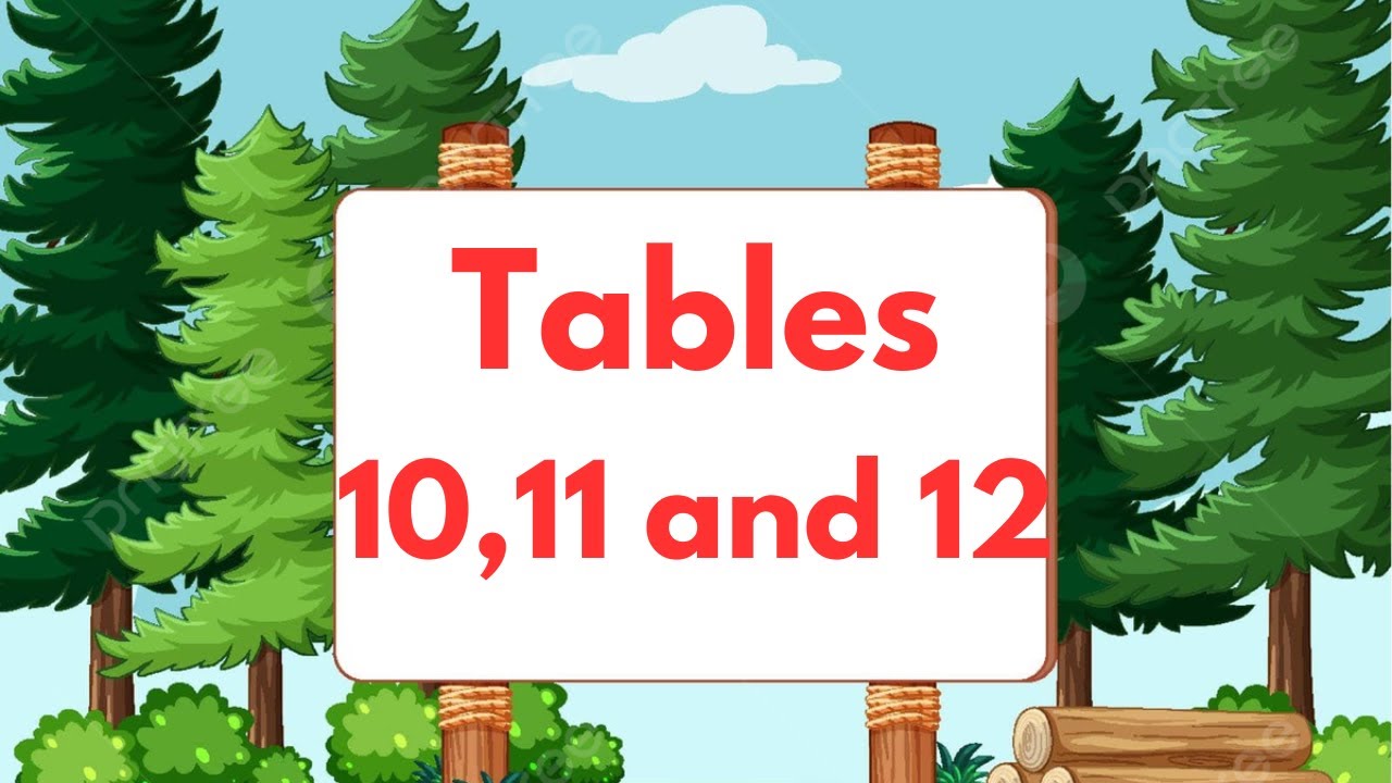 Tables 10,11 and 12|maths|multiplication|Table 10|Table 11|Table 12 ...