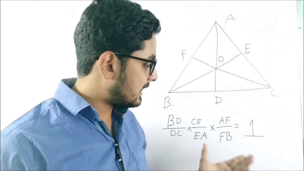Ceva's Theorem Proof Easiest method to find ratio in triangle - YouTube