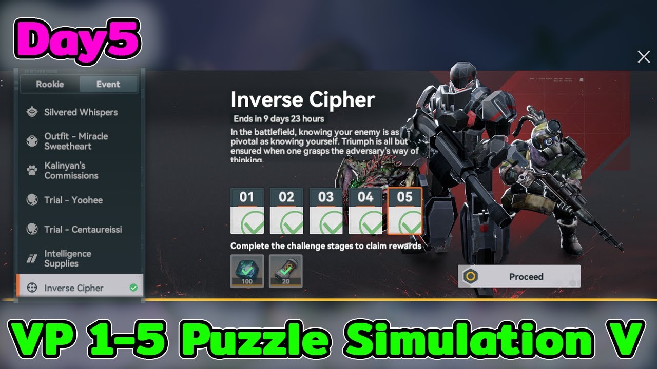 GIRLS FRONTLINE 2: EXILIUM - VP 1-5 Puzzle Simulation 5 [Day5] - YouTube