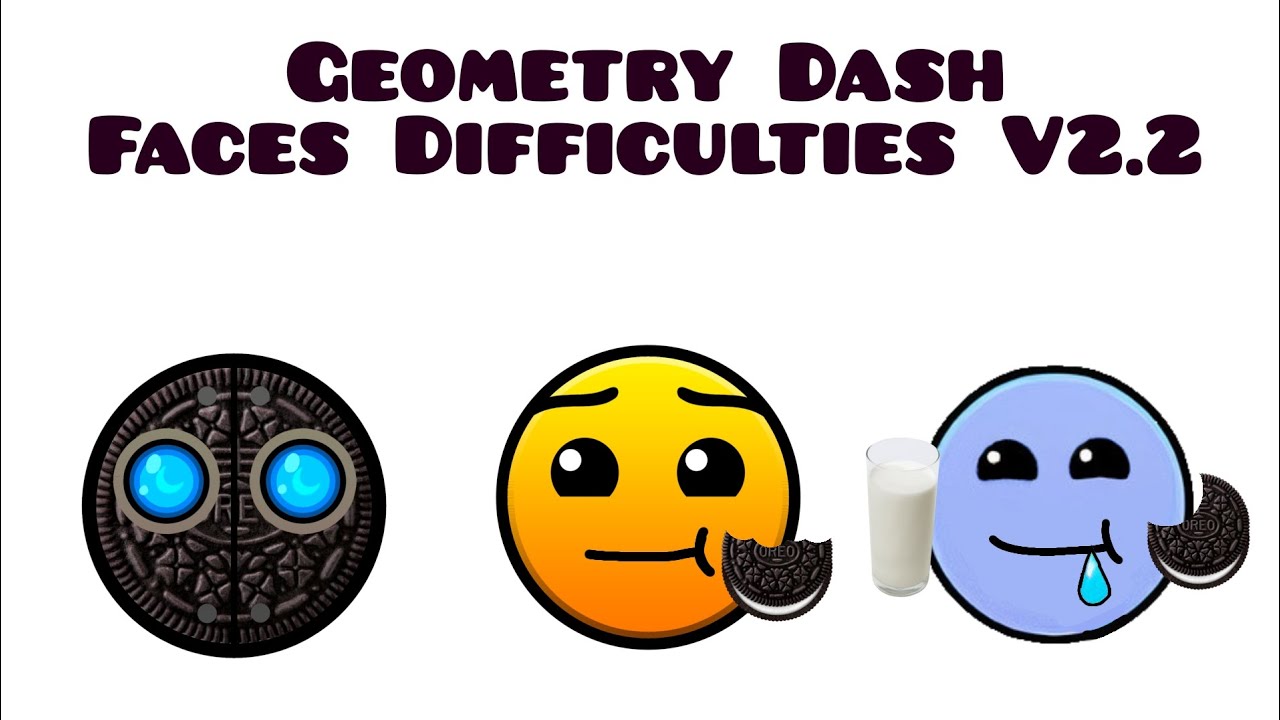 Geometry Dash Faces Difficulties V2.2 - YouTube