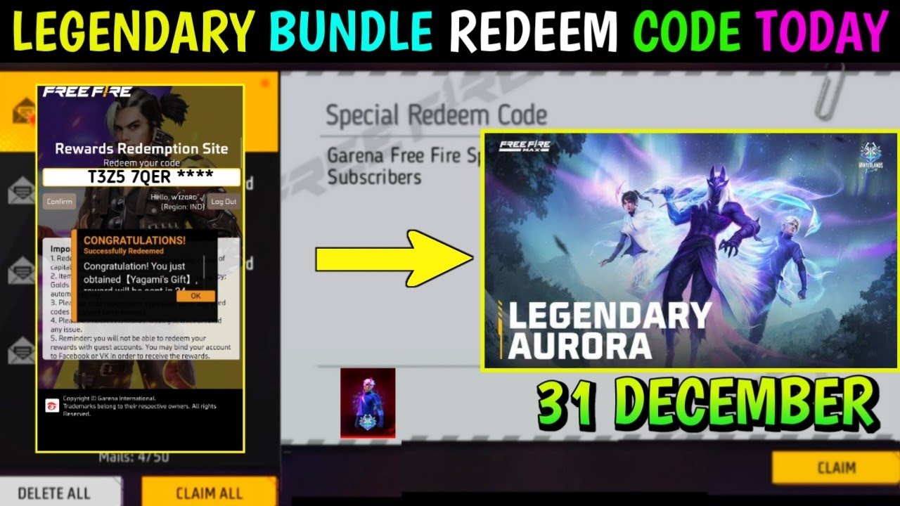 AURORA LEGENDARY BUNDLE REDEEM CODE 31 DECEMBER 👻 MY BEST PARKOUR MAP ...