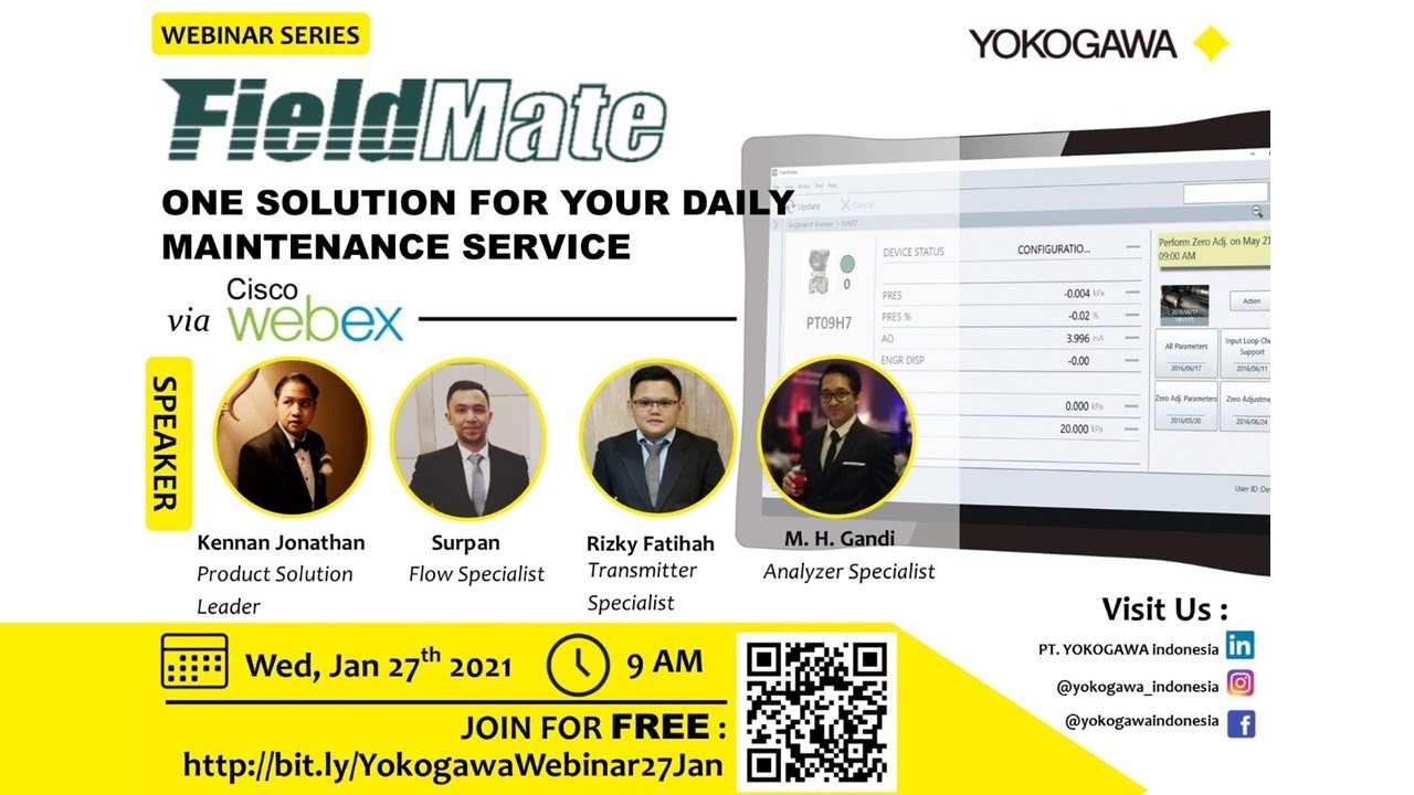 Webinar Yokogawa - Fieldmate One Solution for your Daily Maintenance ...