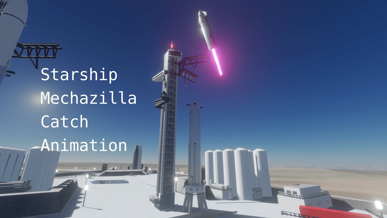 SpaceX Starship Mechazilla Catch Animation - YouTube