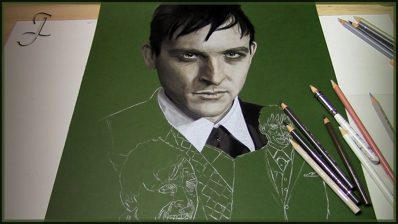 Penguin (Robin Lord Taylor) - 'Gotham' | Speed Art Drawing Painting ...