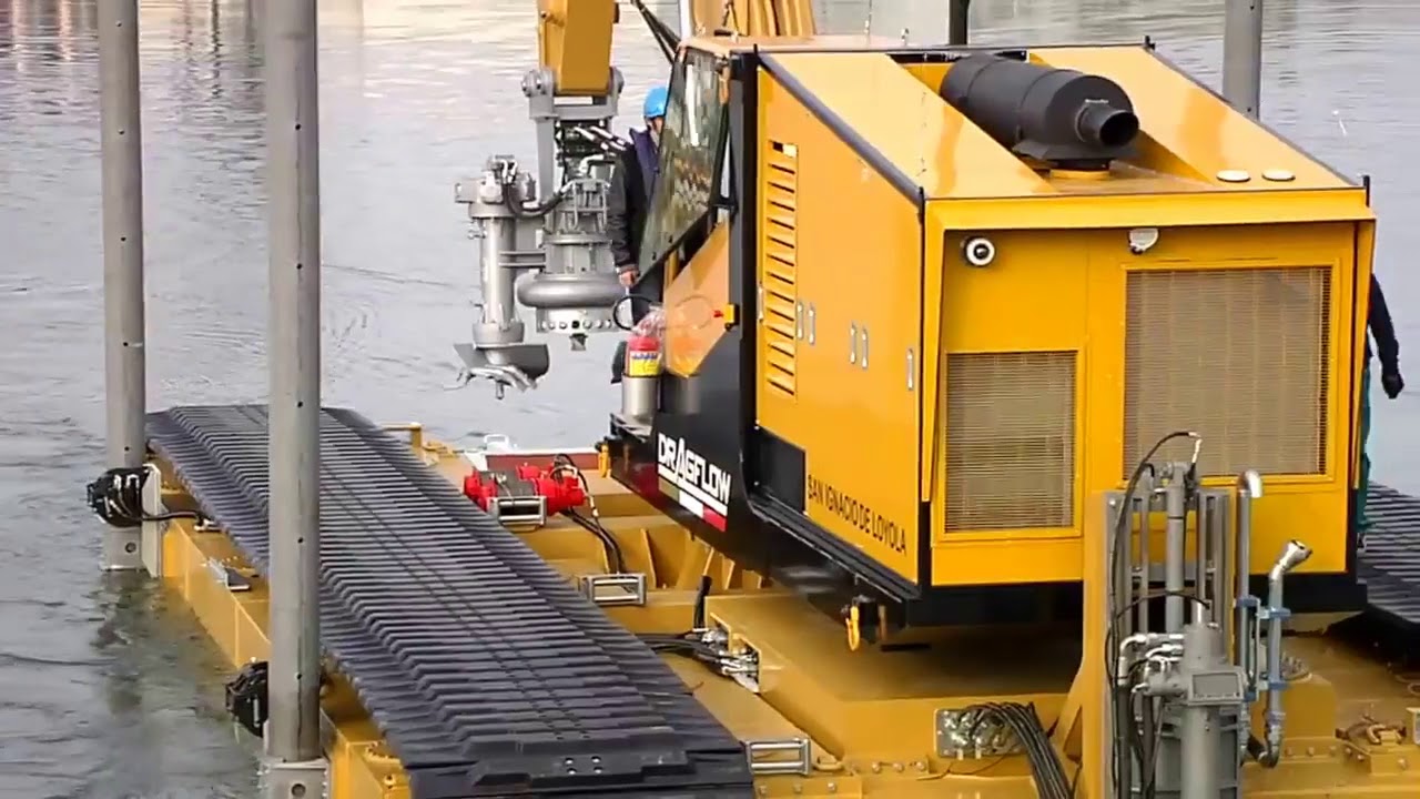 Dragflow Amphibious Dredger - YouTube