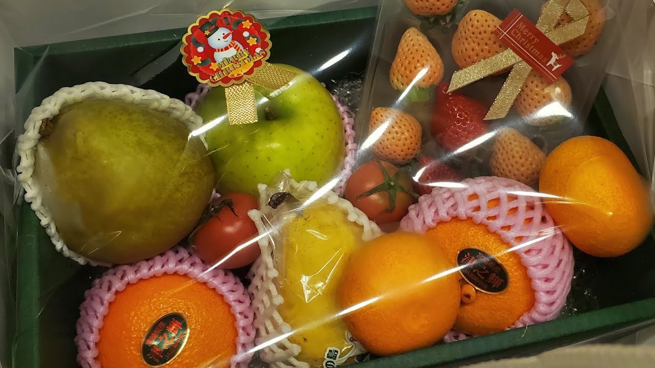 Japanese Fruits Gift Box 24 Dec 2021 & Trying Miyazaki Kino Kagayaki ...