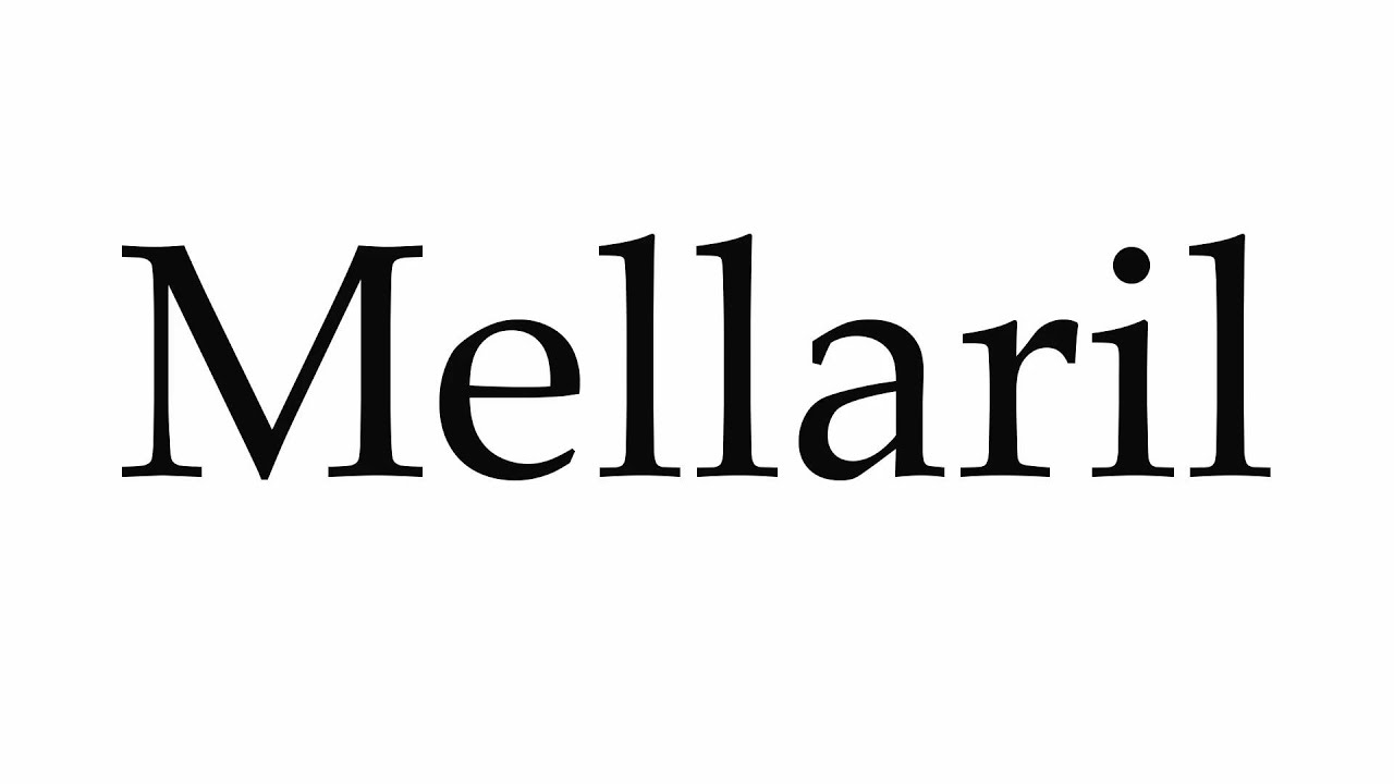 How to Pronounce Mellaril - YouTube