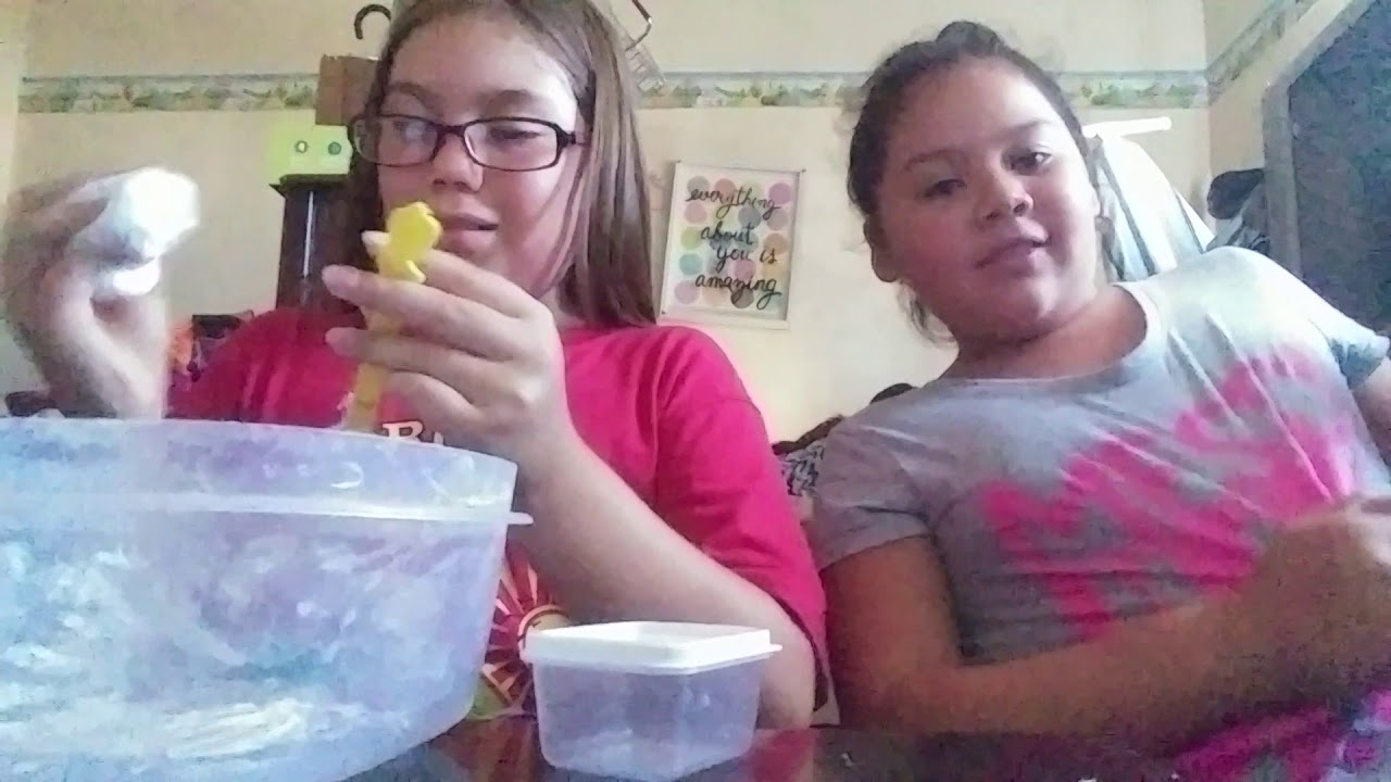 Me and best friend making slime - YouTube