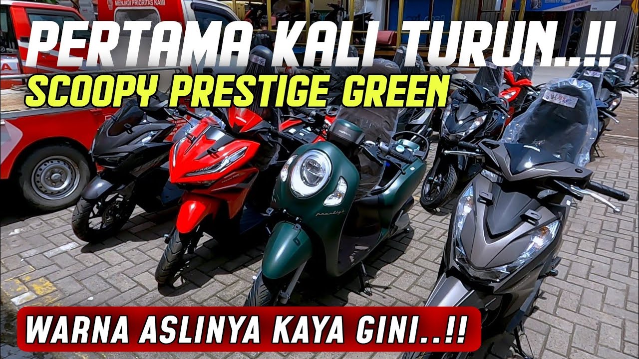 SCOOPY PRESTIGE GREEN PERTAMA KALINYA DATANG‼️WARNA ASLINYA SEPERTI INI ...