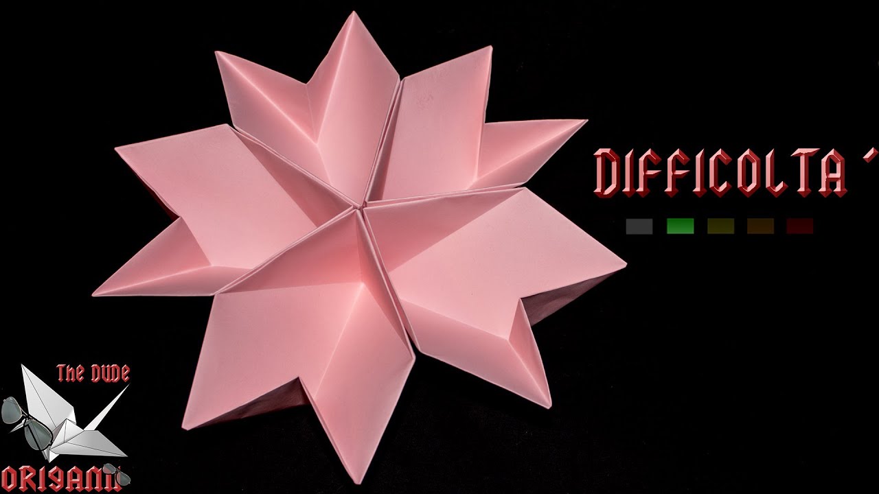 [ORIGAMI ITA] Fiore/Portaoggetti || Origami Decorativi/Utili/Fiori - YouTube