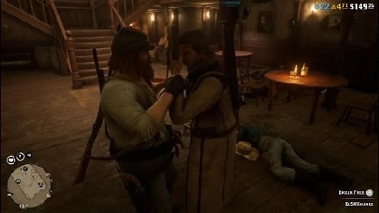 RDR2 'bar fight' - YouTube