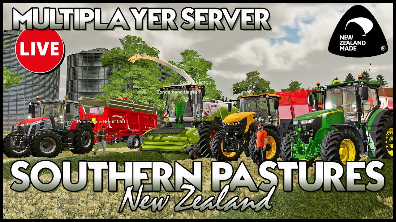 🔴LIVE 🔴 Southern Pastures NZ - Multiplayer server - Farming Simulator ...