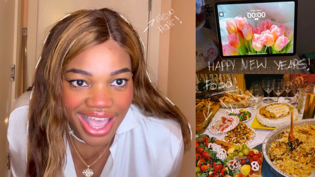 New years vlog + installing my first wig :) - YouTube