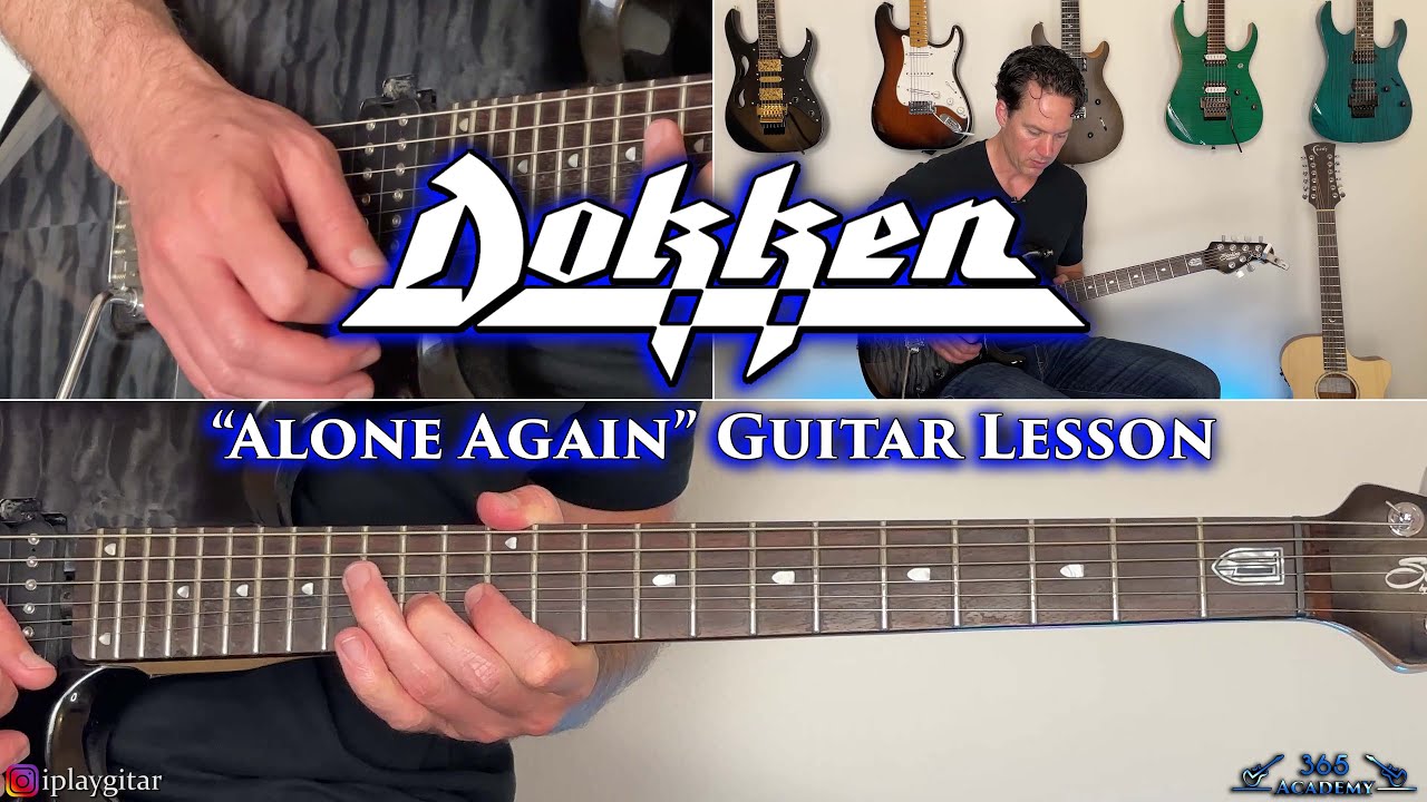 Dokken - Alone Again Guitar Lesson - YouTube