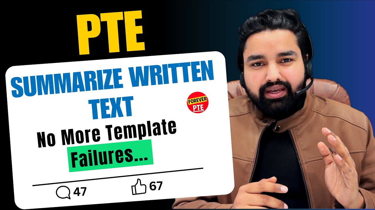 PTE Summarize Written Text | Forever PTE - YouTube