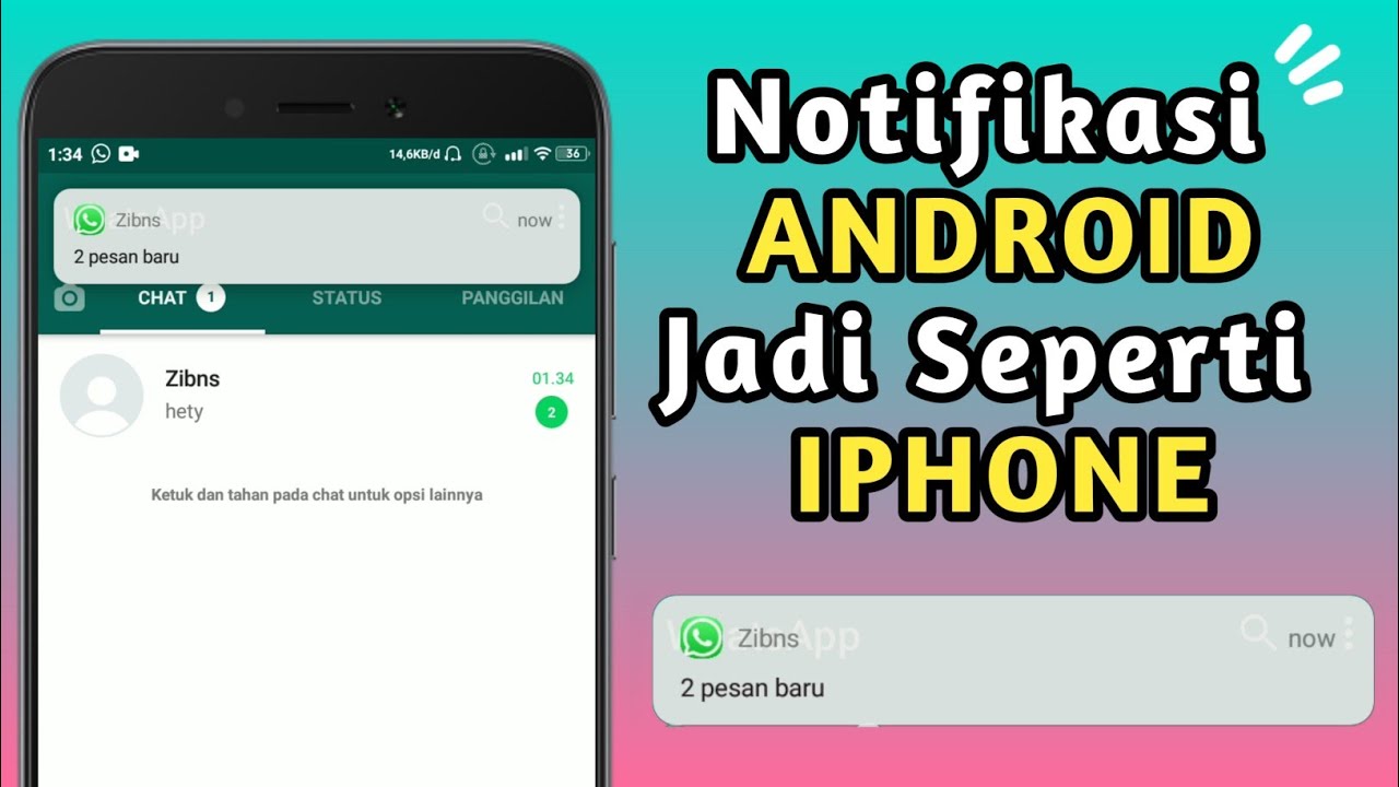 cara mengubah notifikasi android menjadi iphone - Notif wa android ...