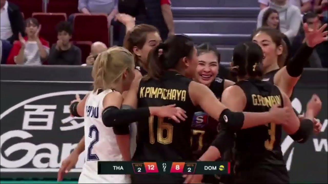Bóng chuyền nữ Thái Lan thắng kịch tính CH Dominica (FIVB World Championship 2022) - YouTube