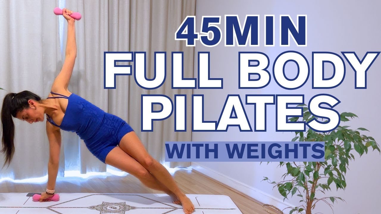 1 WEEK PILATES CHALLENGE | DAY 1 | 45 MIN FULL BODY PILATES X STRENGTH ...