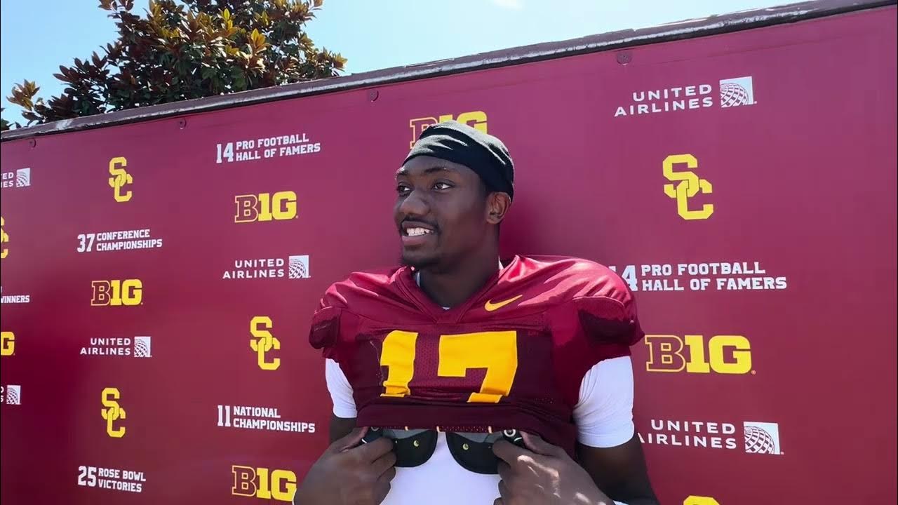 Interview with USC CB DeCarlos Nicholson after practice Aug. 14 - YouTube