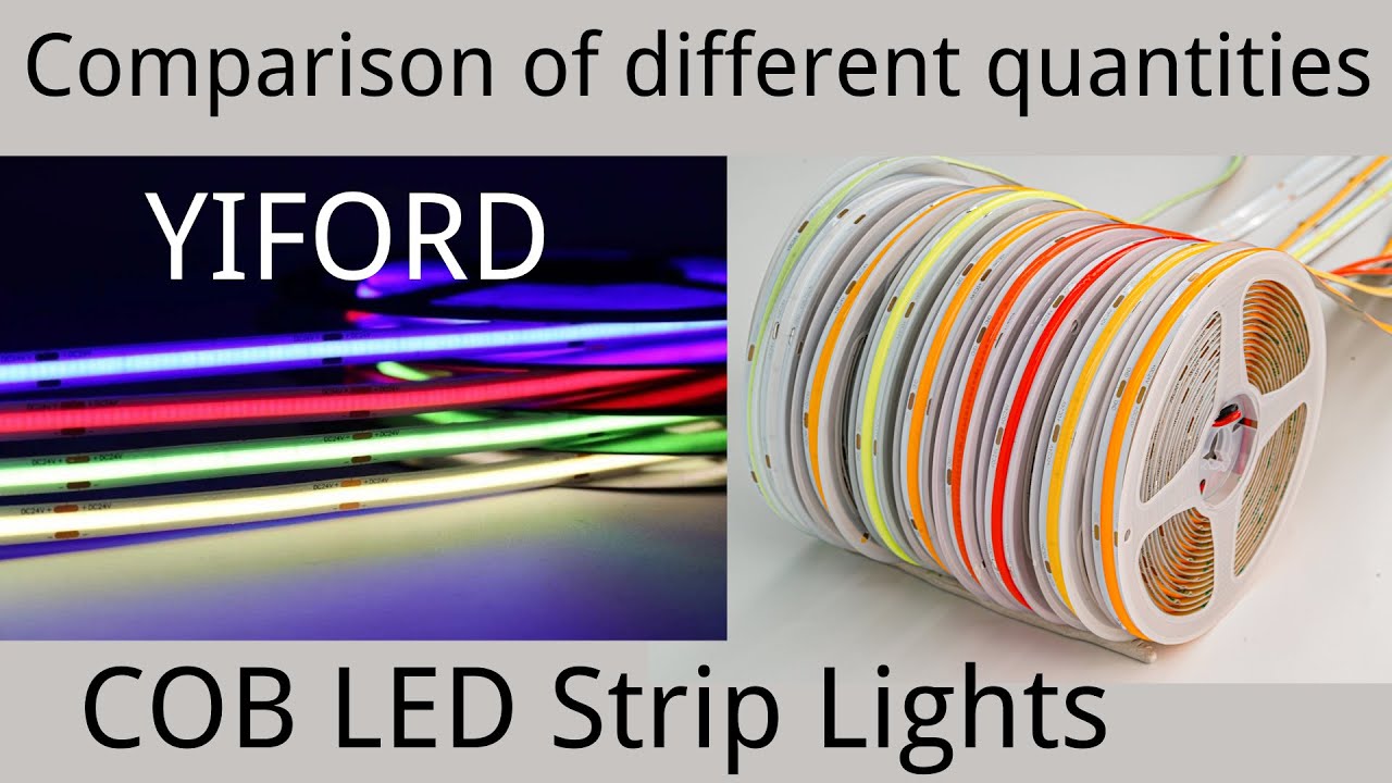 Compare and test COB strips with different quantity leds - YouTube