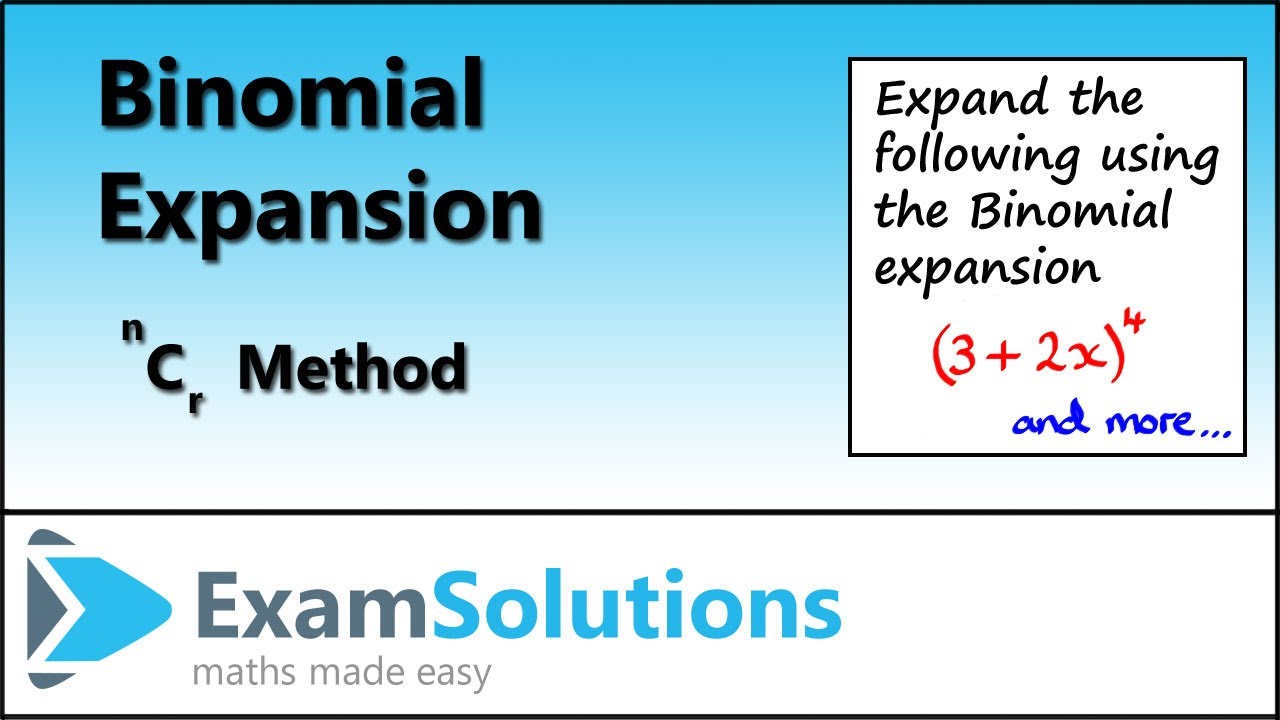 Binomial Expansion Using NCr Method ExamSolutions YouTube