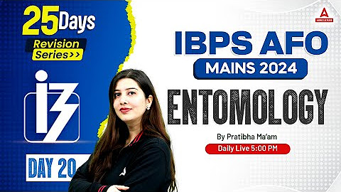IBPS AFO Mains 2024 | Entomology | By Pratibha Mam - YouTube