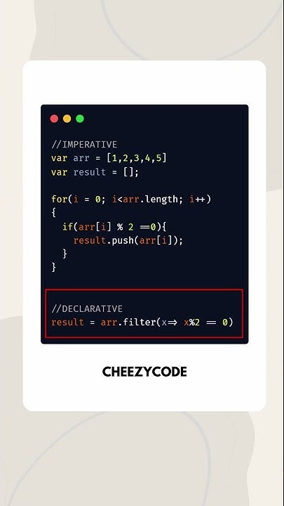 Declarative Vs Imperative Programming | CheezyCode #shorts - YouTube
