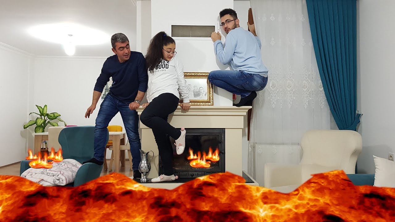 THE FLOOR İS LAVA HOME - YouTube