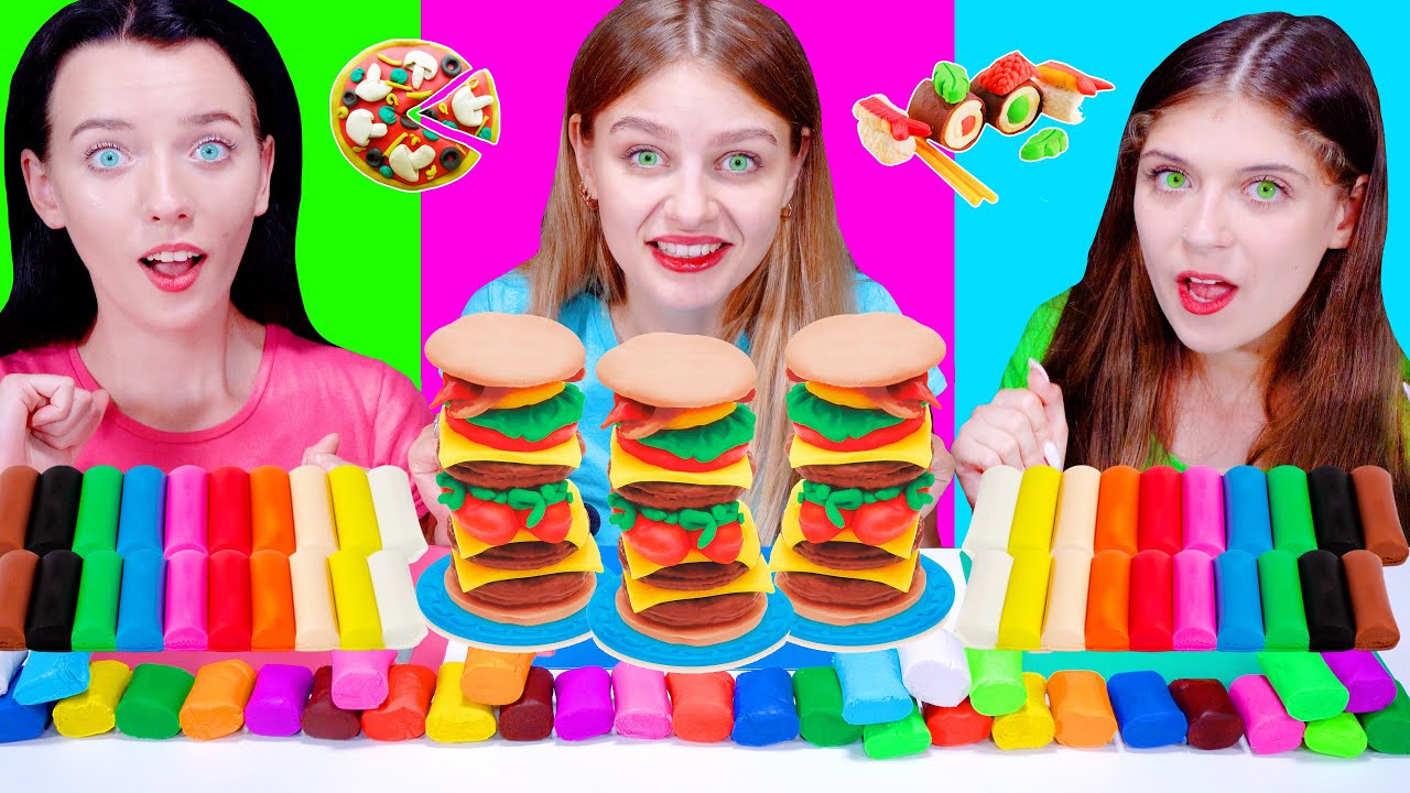 ASMR Food Art Challenge (Make It With a Plasticine And Eat It) Mukbang ...