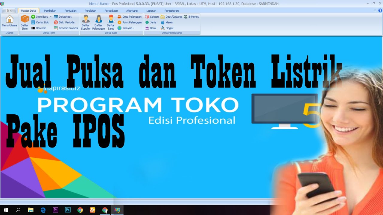 #4 Transaksi Jual Pulsa HP dan Token Listrik Dengan IPOS 5 Pro Mantap - YouTube