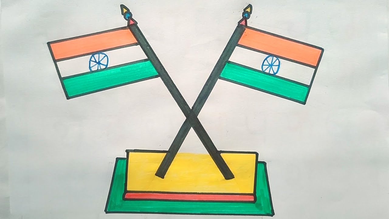HOW TO DRAW INDIAN FLAGS STEP BY STEP ESAY FLAG DRAWING VIDEOS ||LOVE ...