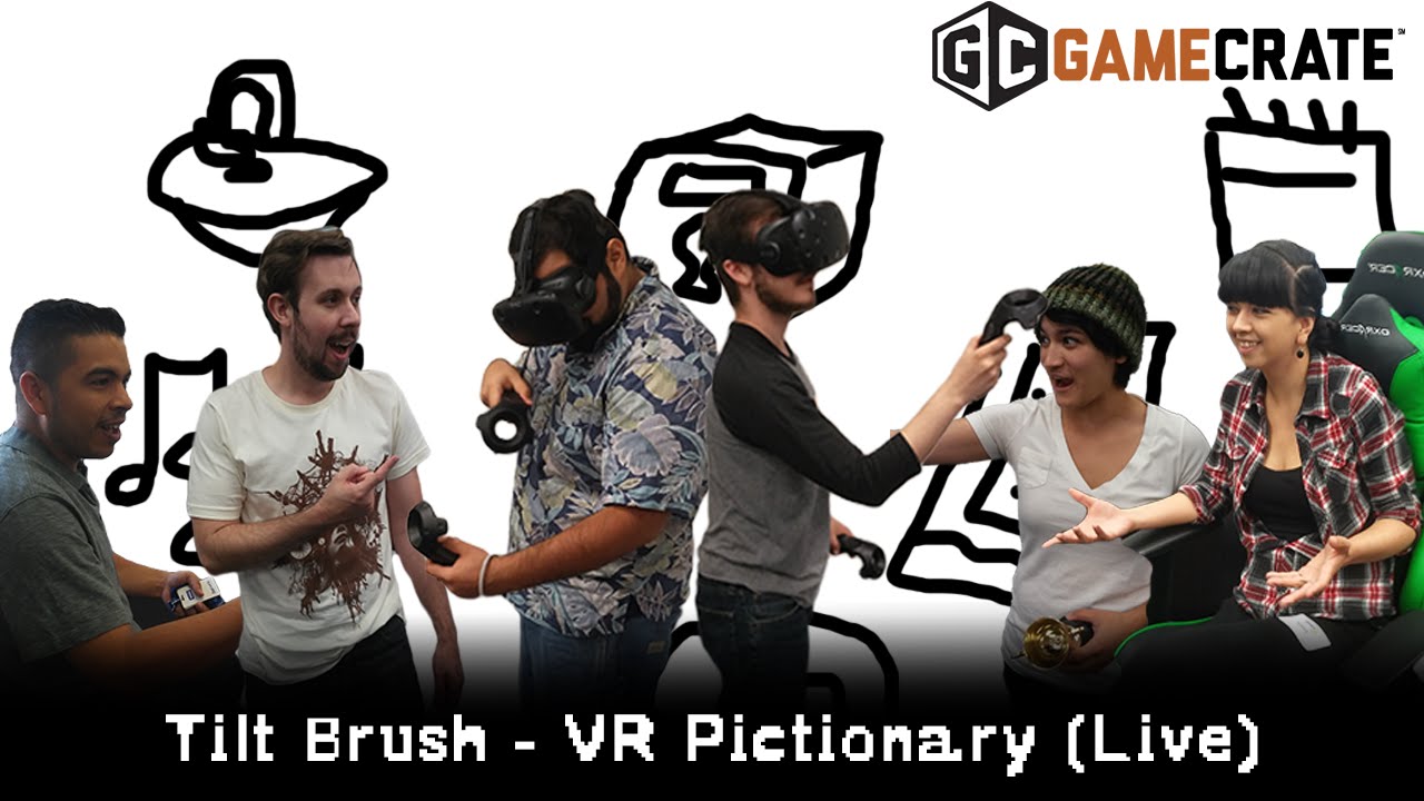 Gamecrate Plays Live - VR Pictionary (Team 1 vs Team A!) - YouTube