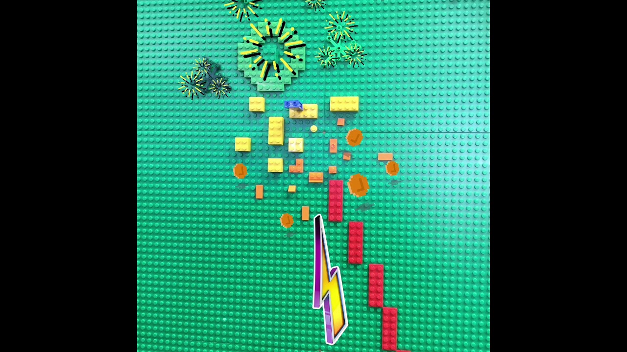 LEGO Wall New Year Fireworks - YouTube