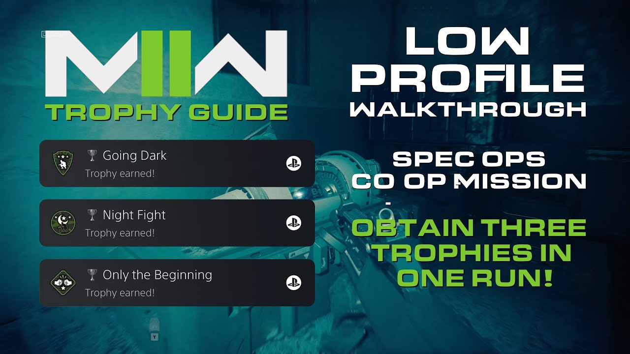 COD MW2 - Low Profile Walkthrough (Going Dark Trophy, Night Fight ...
