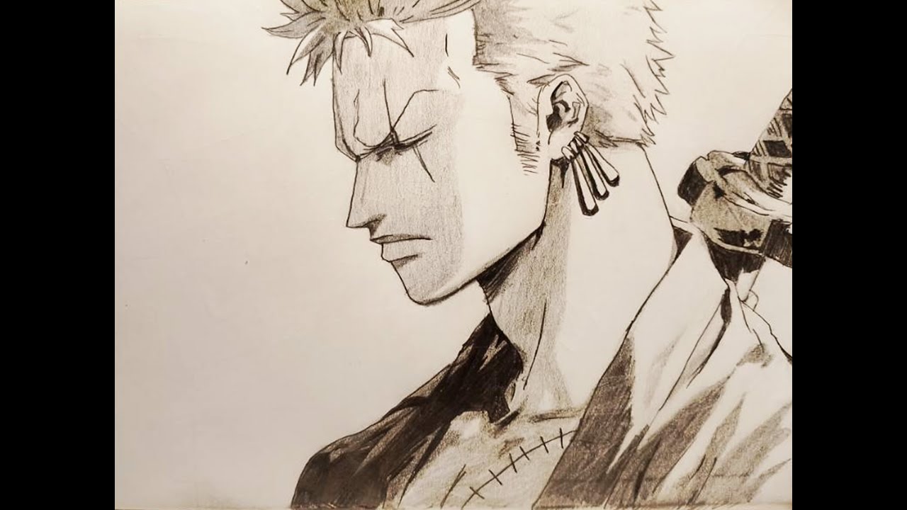 Roronoa Zoro - One Piece - Pencil Drawing Timelapse No. 26 - YouTube
