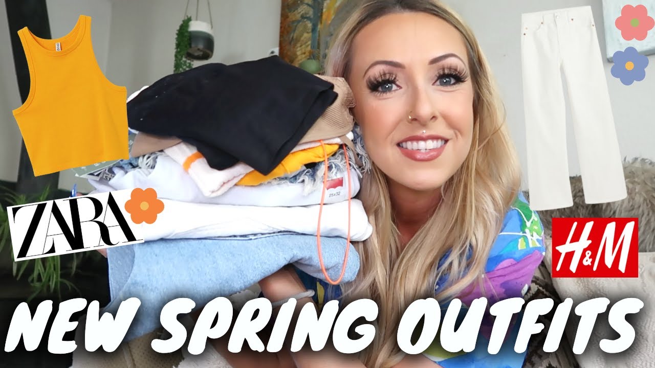NEW SPRING FASHION HAUL | H&M ZARA LEVIS & MUCH MORE - YouTube