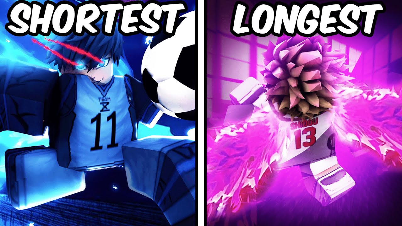 Shortest To Longest MOVES in Blue Lock Rivals - YouTube