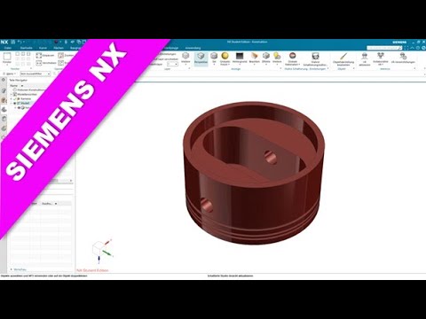 Kolben - Piston (7 cylinder radial engine) - Siemens NX Training - Part ...