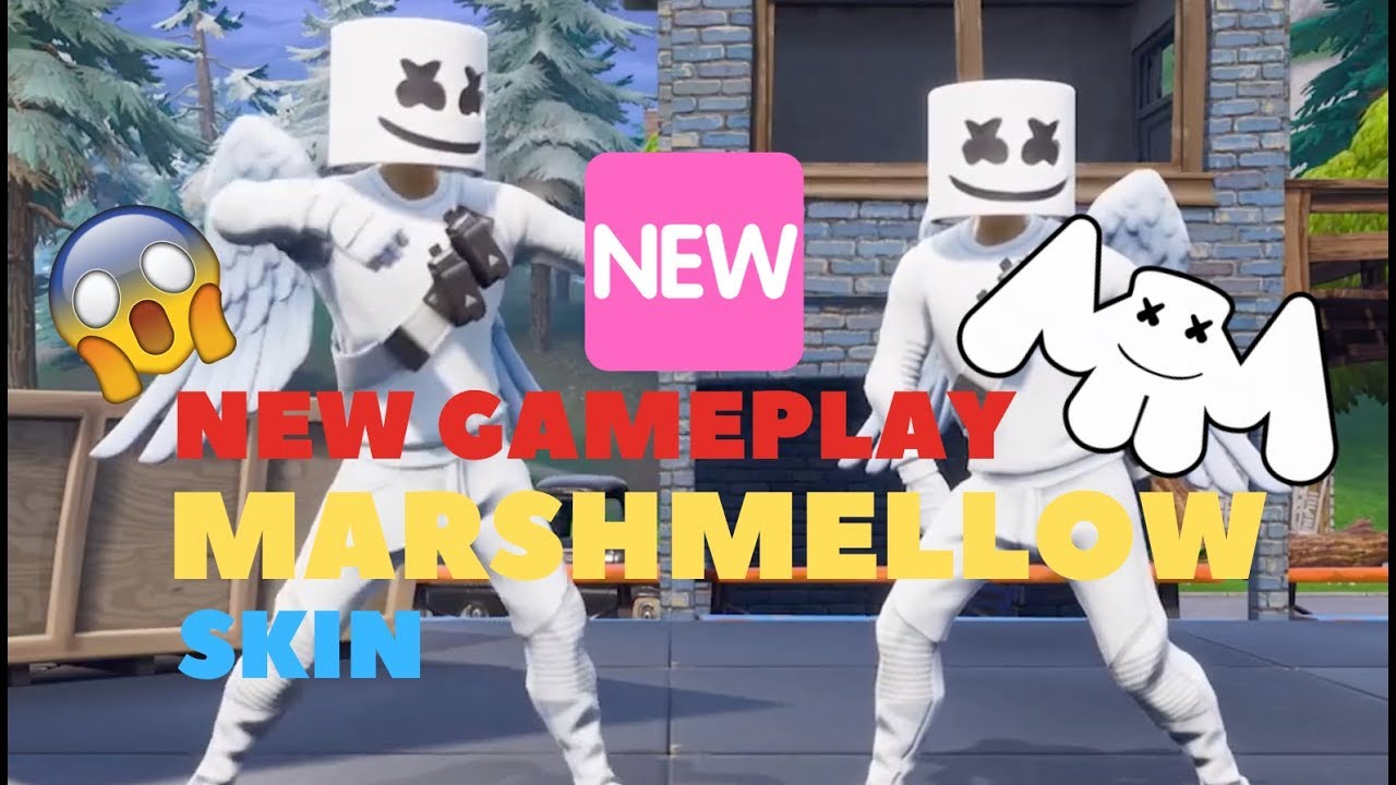 *NEW* MARSHMELLO FORTNITE SKIN GAMEPLAY SHOWCASE WITH ALL DANCES ...