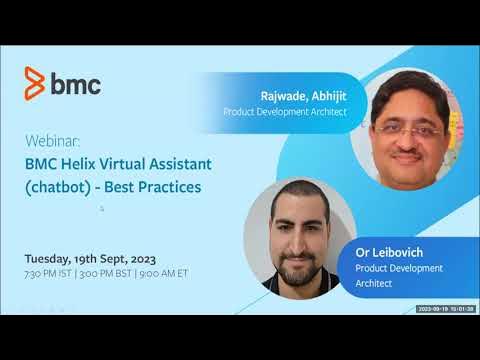 Webinar: BMC Helix Virtual Assistant Chatbot - Best Practices - YouTube