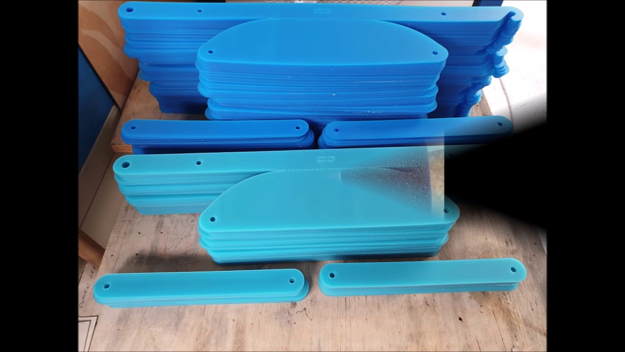 Bray Plastics - Laser Cutting Visors for Covid-19 Protection - YouTube