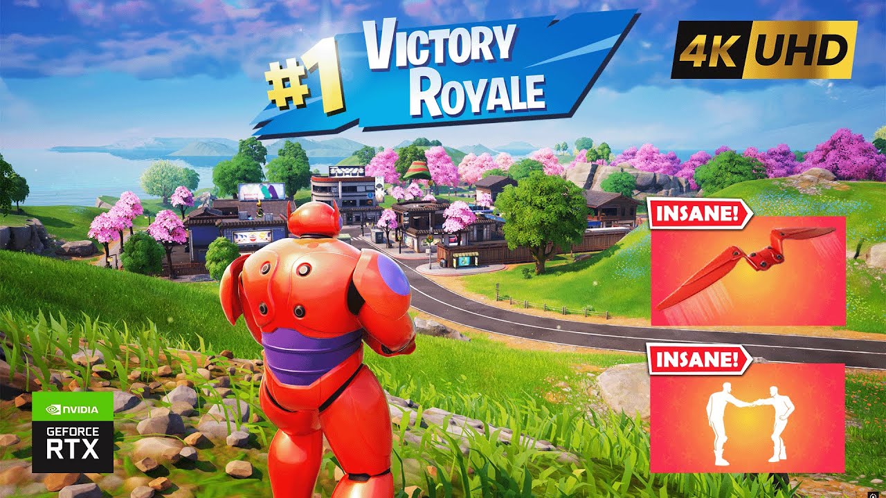 Fortnite Baymax Gameplay 4K MAX Graphics + Ray Tracing ON Chapter 6 ...