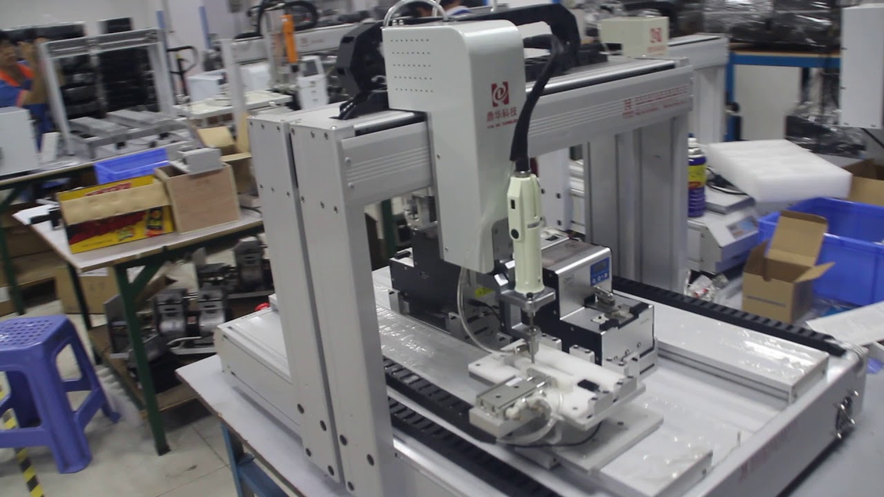automatic screw fastening machine 6-axis locking mobile phones - YouTube