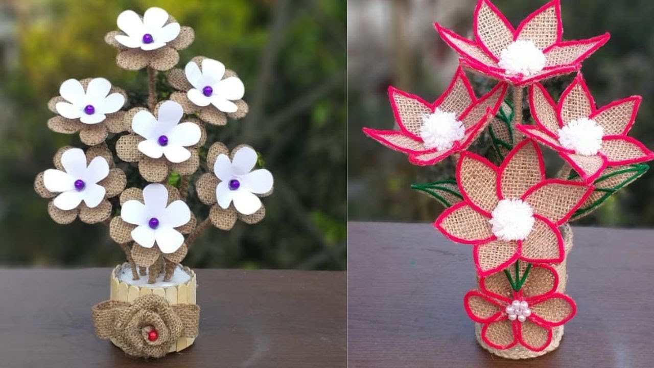 How To make Jute Craft || Jute Burlap Craft Ideas - YouTube