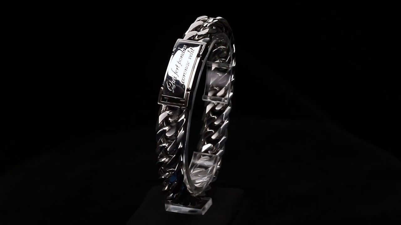 Mens' Platinum Bracelet - Dual 015 Curb Chain width 12mm | Enzo Jewelry ...